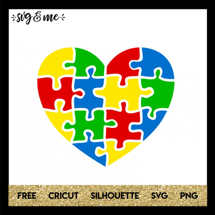 Autism Puzzle Heart - SVG & Me